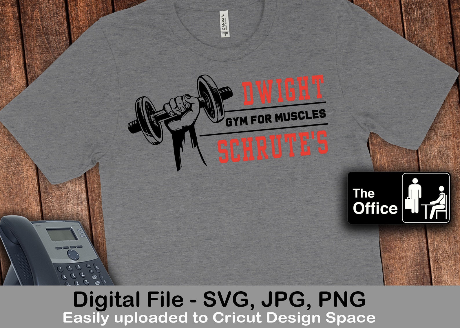 The Office Dwight's Gym for Muscles Dwight Jim Digital SVG Cut File ...