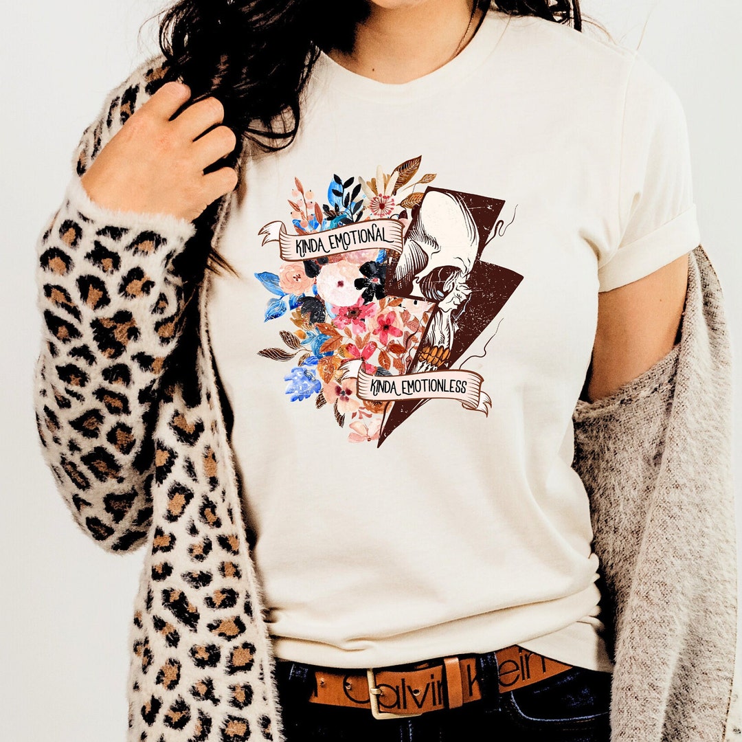 Kinda Emotional Kinda Emotionless Floral Skull Flowers Skeleton ...