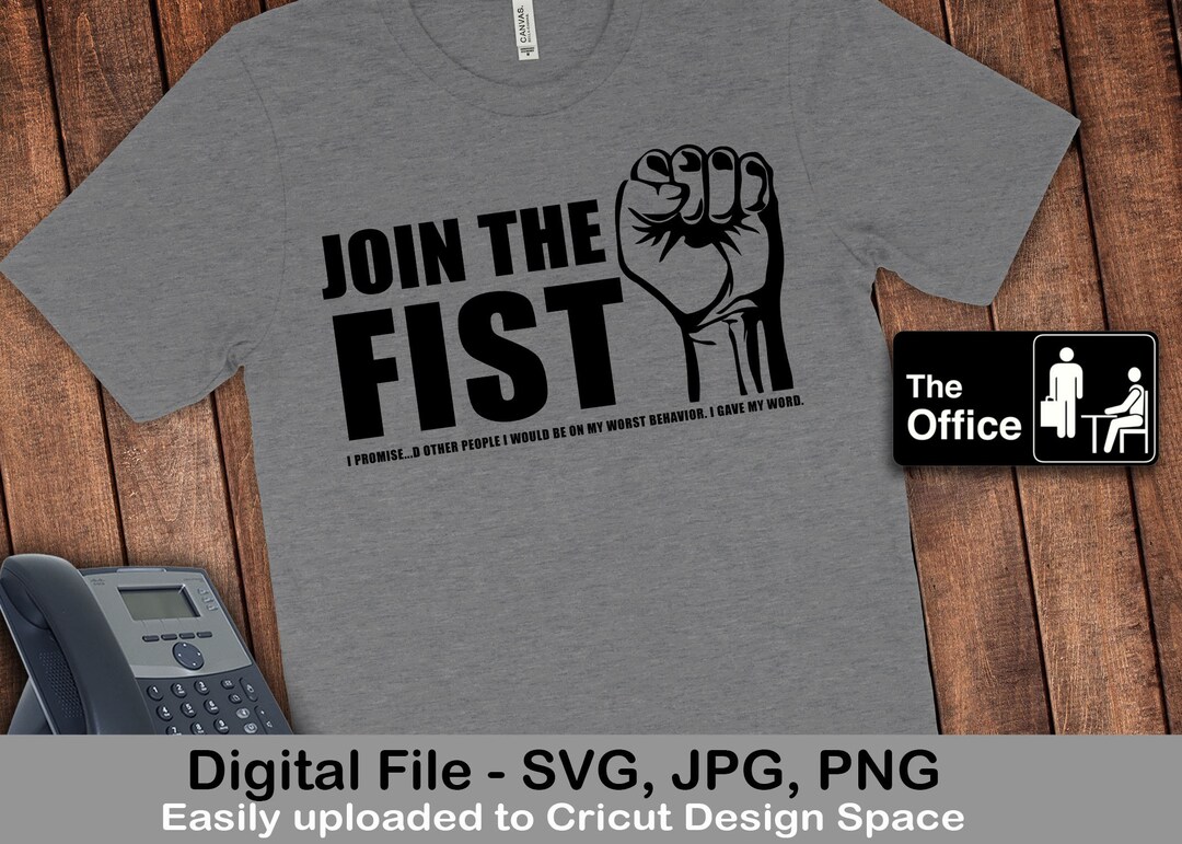 The Office Join the Fist Dwight Jim Digital SVG Cut File Cricut ...
