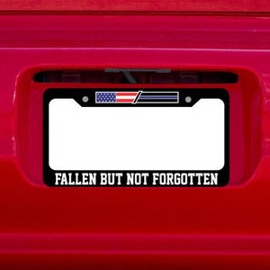 Fallen Police Officer Flag Cute License Plate Frame Holder Car Truck ...