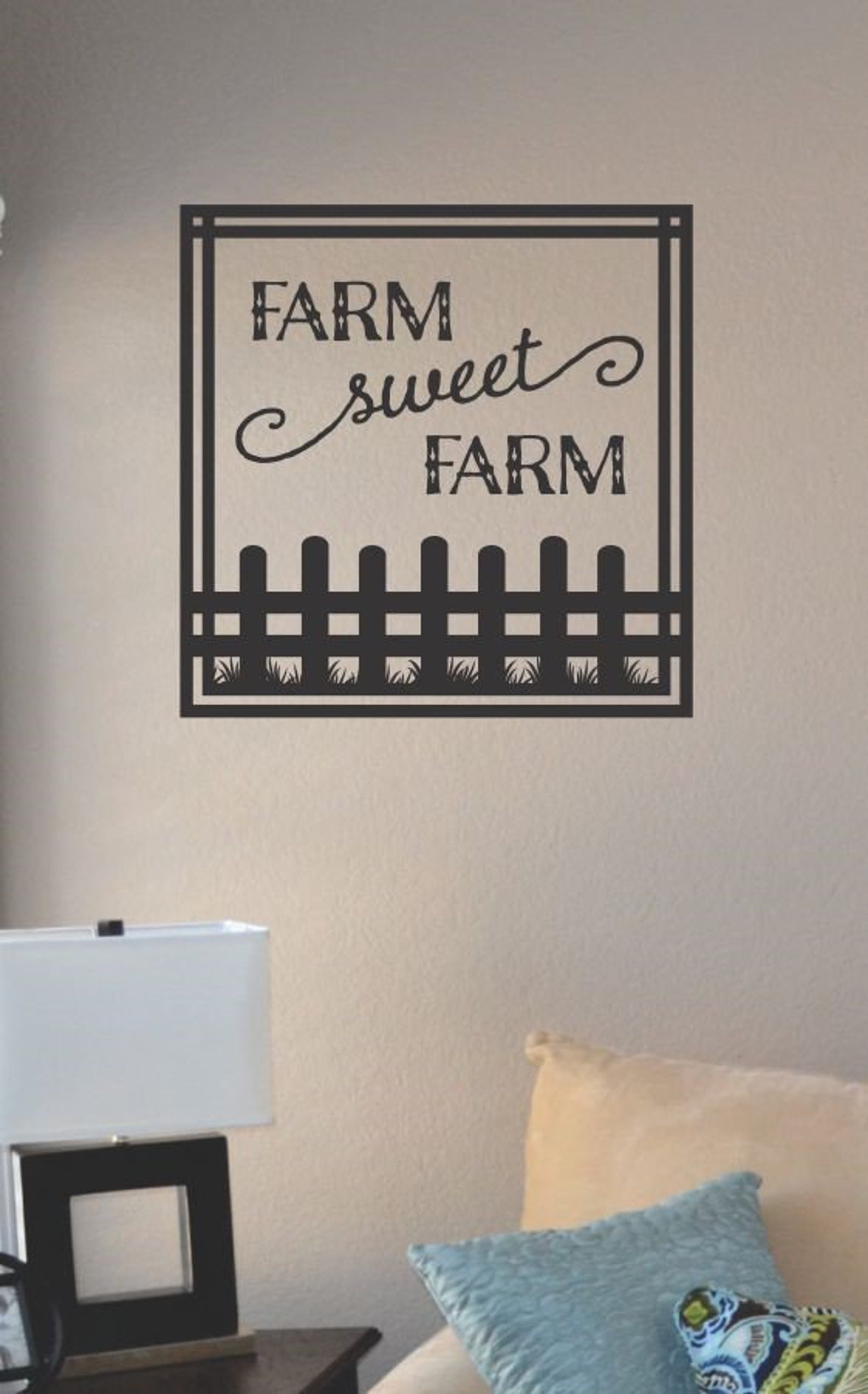 Farm Sweet Farm Vinyl Wall Art Decal Sticker Home House Decor - Etsy