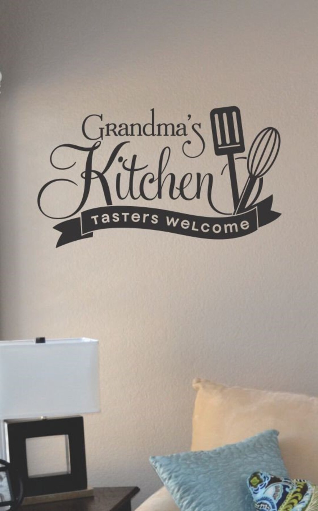 Grandma's Kitchen Tasters Vinyl Wall Art Decal Sticker Home House Decor ...