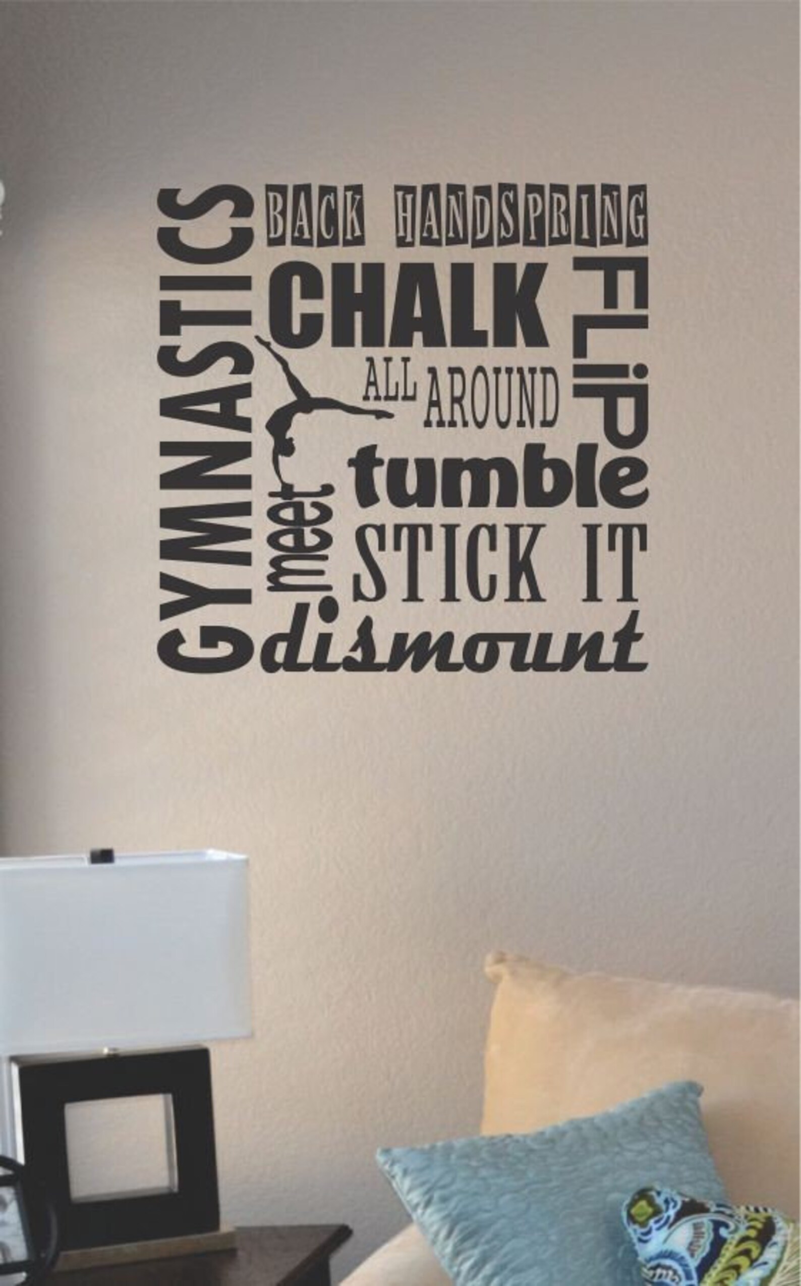 Gymnastics Back Handspring Vinyl Wall Art Decal Sticker Home | Etsy
