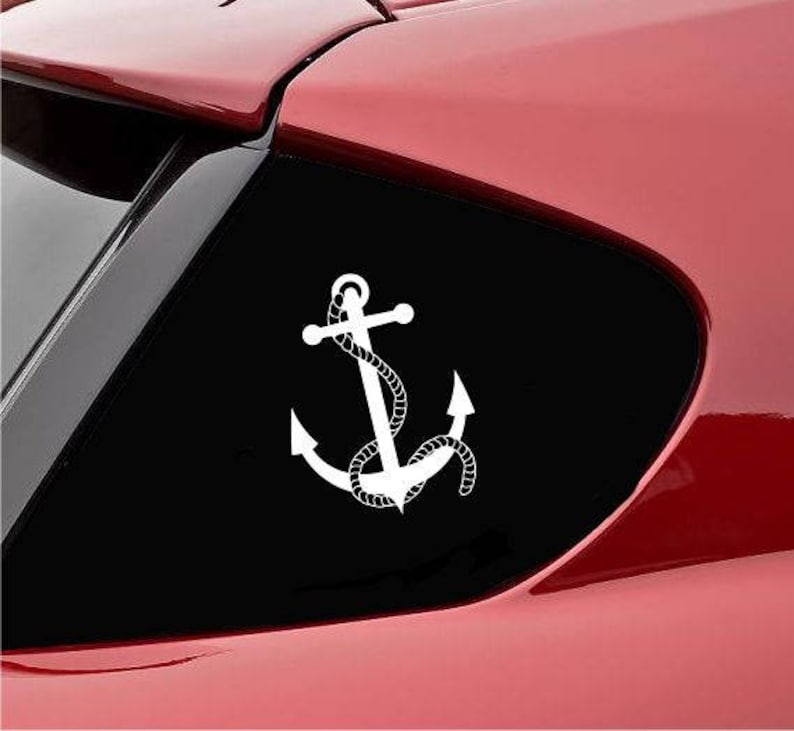 Anchor and Rope Decal Sticker | Etsy