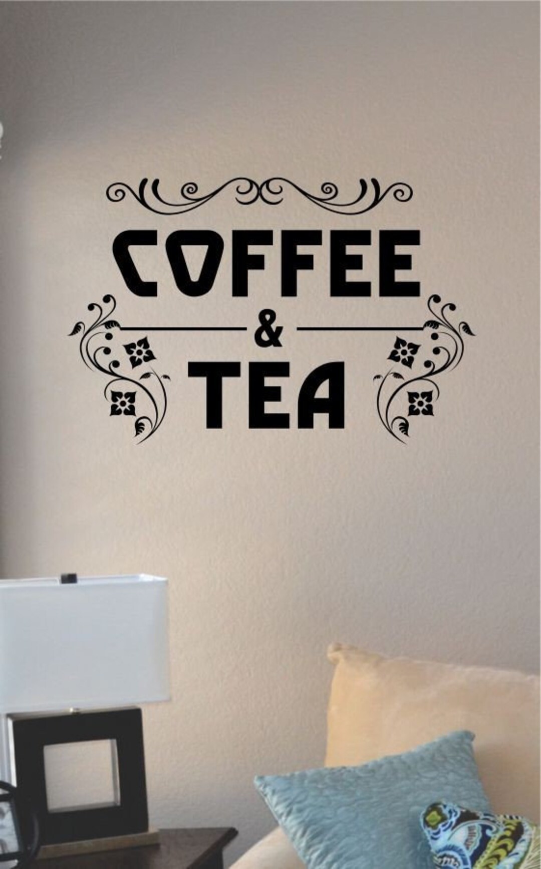 Coffee and Tea Vinyl Wall Art Decal Sticker Home House Decor Decoration ...