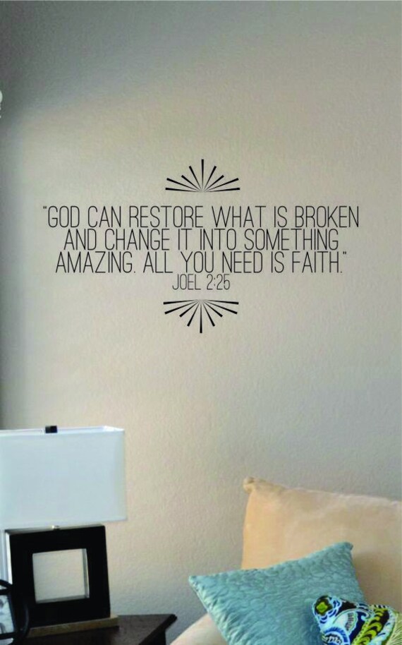 God Can Restore What is Vinyl Wall Art Decal Sticker Home | Etsy