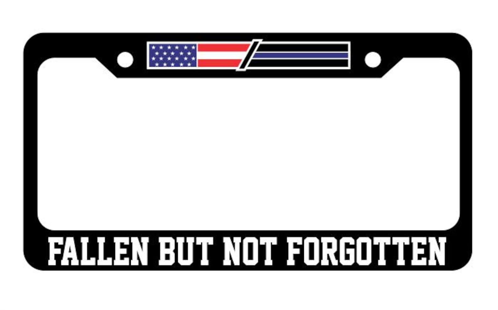 Fallen Police Officer Flag Cute License Plate Frame Holder Car Truck ...
