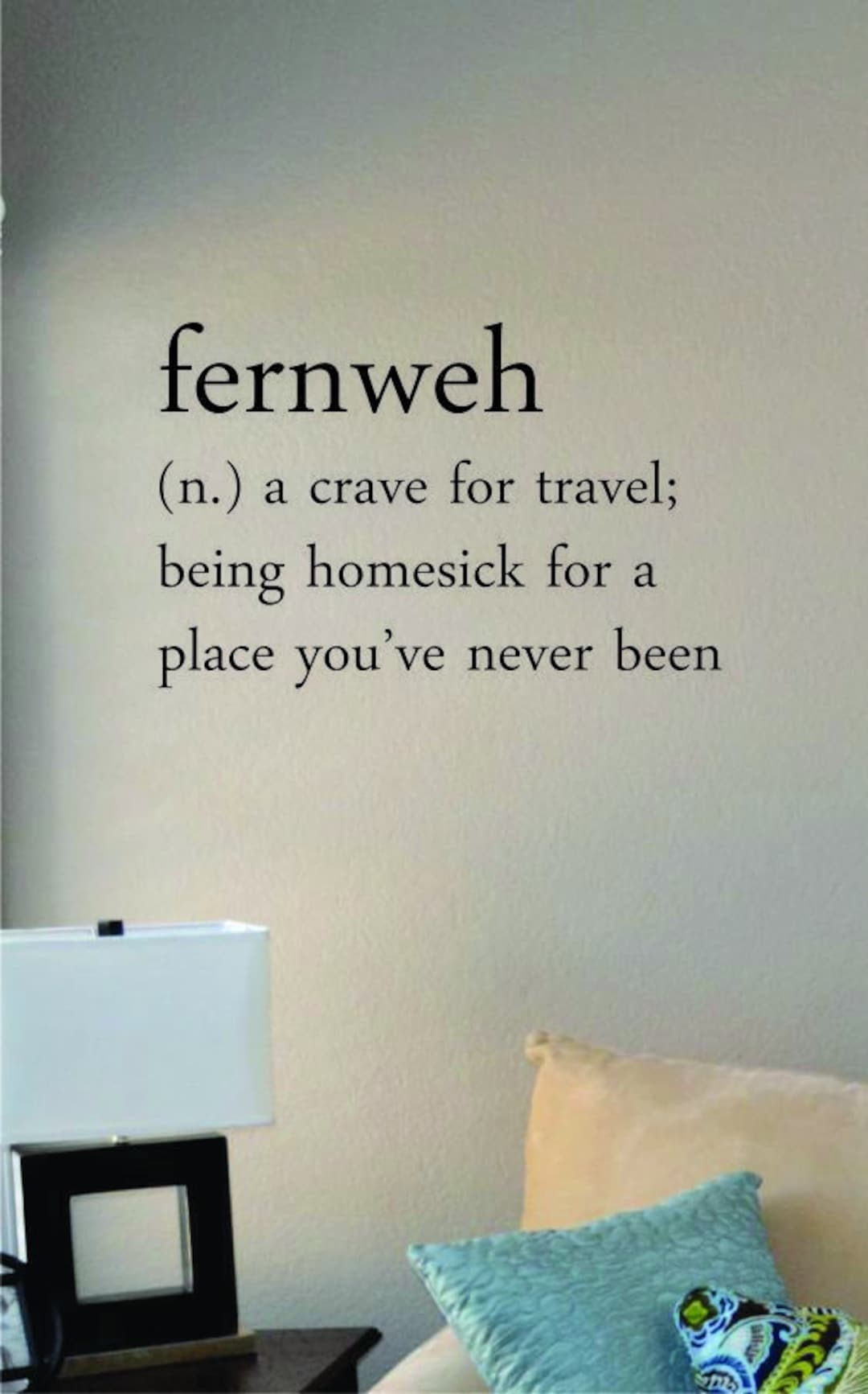Fernweh Definition Vinyl Wall Art Decal Sticker Home House Decor ...