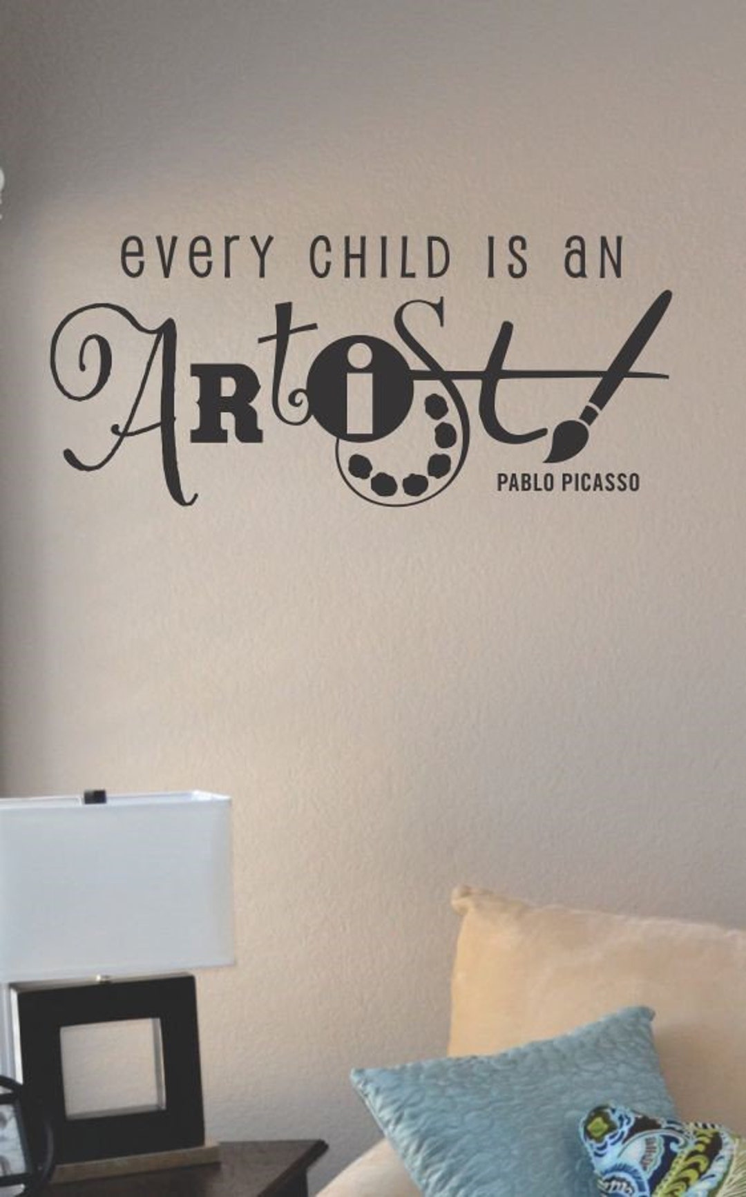 Every Child is an Artist Vinyl Wall Art Decal Sticker Home House Decor ...
