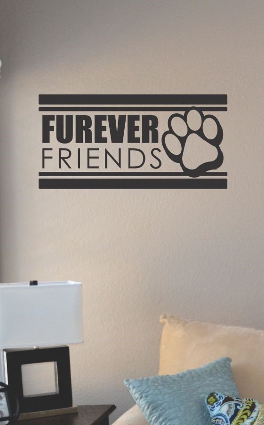 Furever Friends Vinyl Wall Art Decal Sticker Home House Decor ...