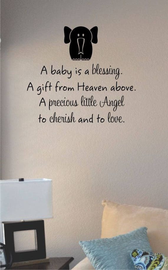 A Baby is a Blessing Vinyl Wall Art Decal Sticker Home House | Etsy
