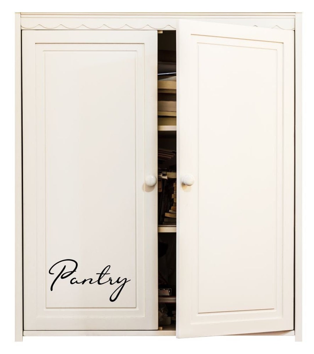 Pantry Text Vinyl Decal Sticker Organization Closet Cabinet Snack ...