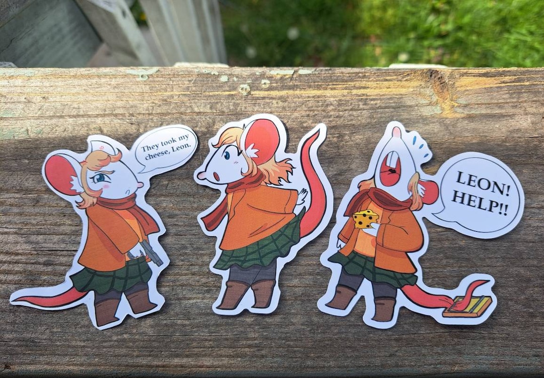 RE4 Remake Fan Made Mouse Ashley/mousley Graham Waterproof Vinyl ...