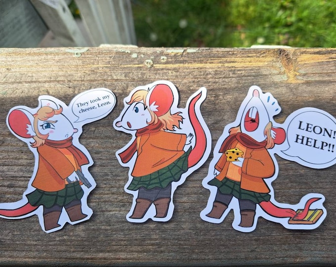 RE4 Remake Fan Made Mouse Ashley/mousley Graham Waterproof Vinyl ...