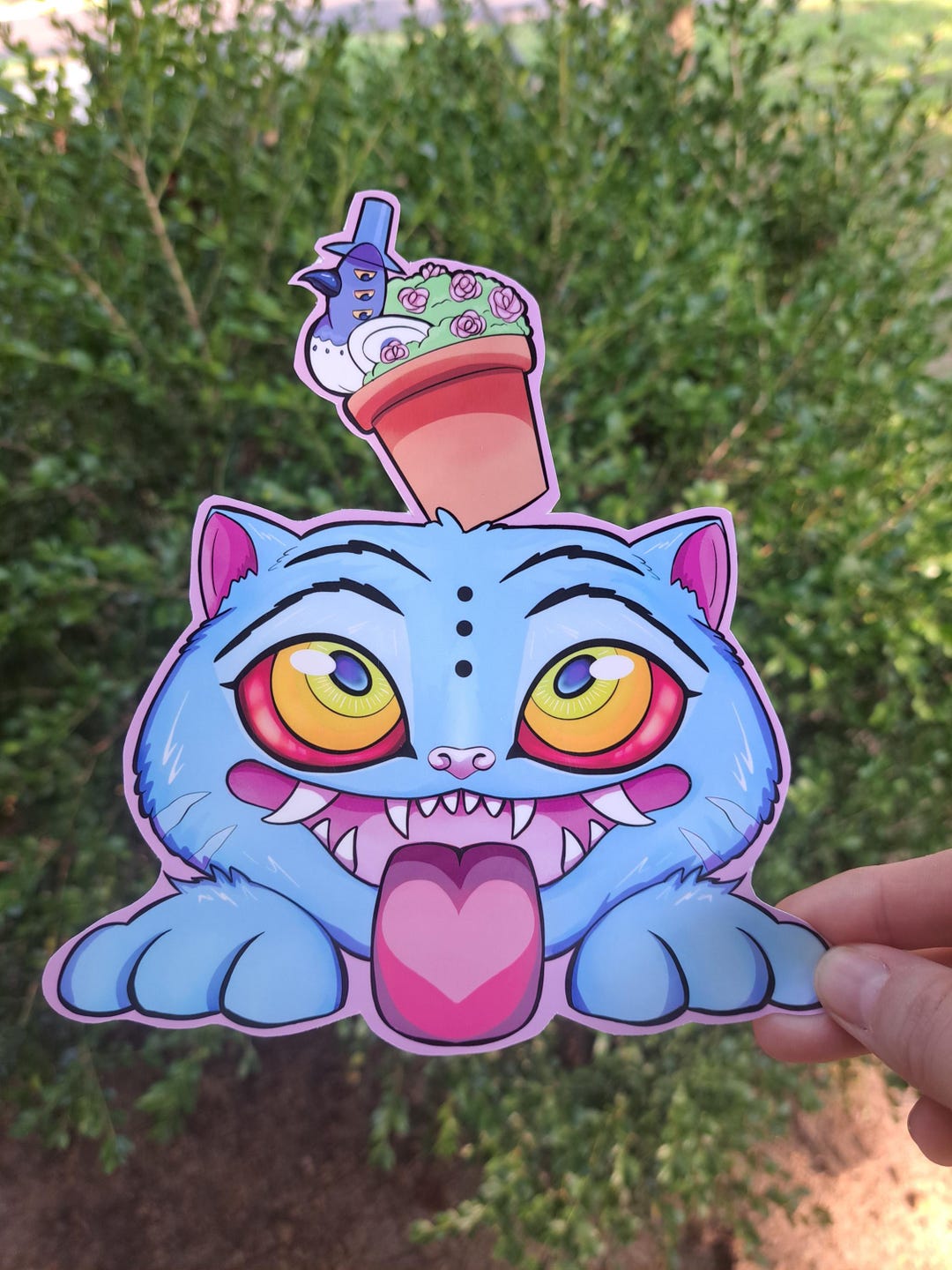 Adorable Kpop Anime Movie Derpy Tiger Peeker Sticker - Etsy