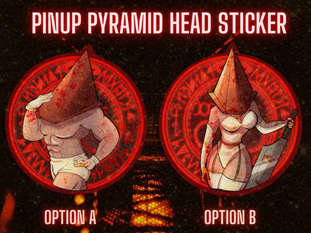 Pinup Head Pyramid Head Sticker - Etsy