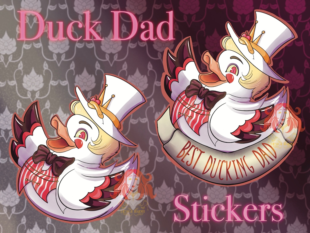 Fan Made Hazbin Hotel Duck Lucifer Waterproof Sticker - Etsy UK