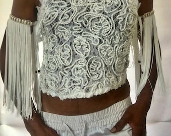 White Arm Garters - Etsy