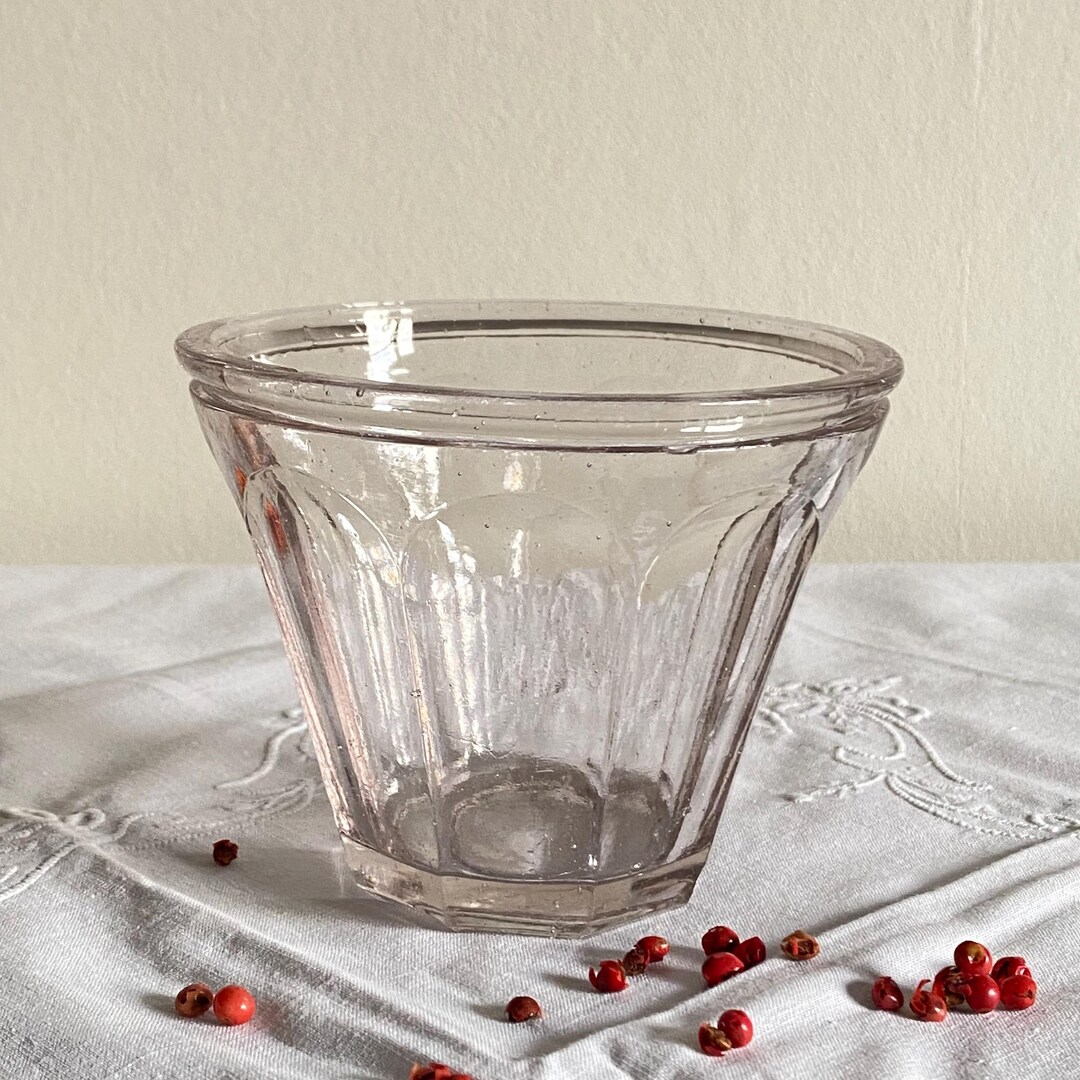 Antique Glass Jam Jar With Conical Shape and Facets, Jelly Jar, Vintage ...