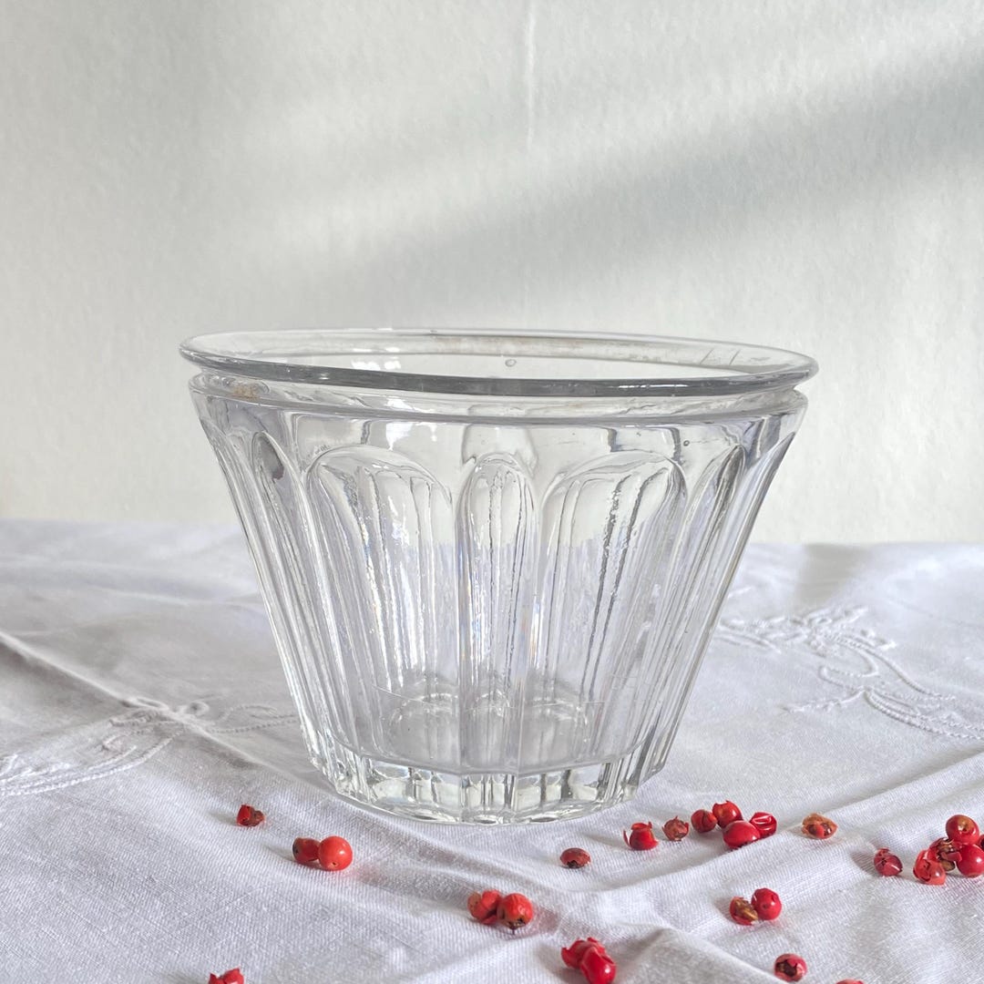 Antique Glass Jam Jar With Conical Shape and Facets, Jelly Jar, Vintage ...