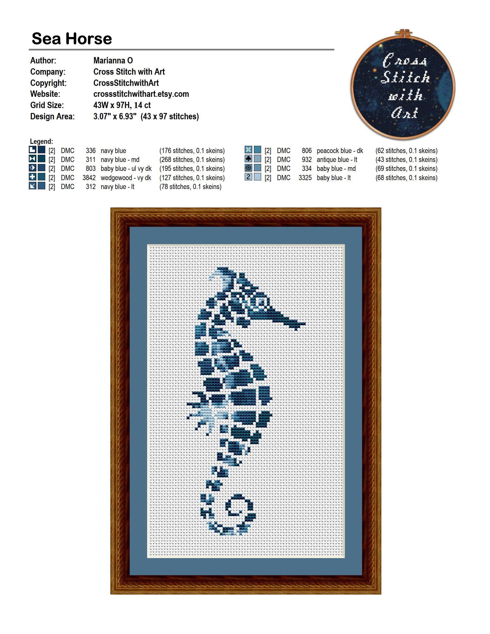 Sea Animal Cross Stitch Patterns Bundle. Nautical Cross Stitch - Etsy