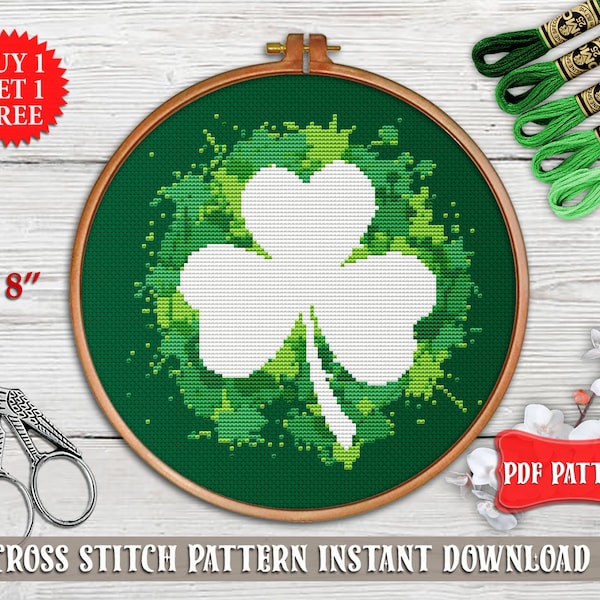 Clover Cross Stitch - Etsy