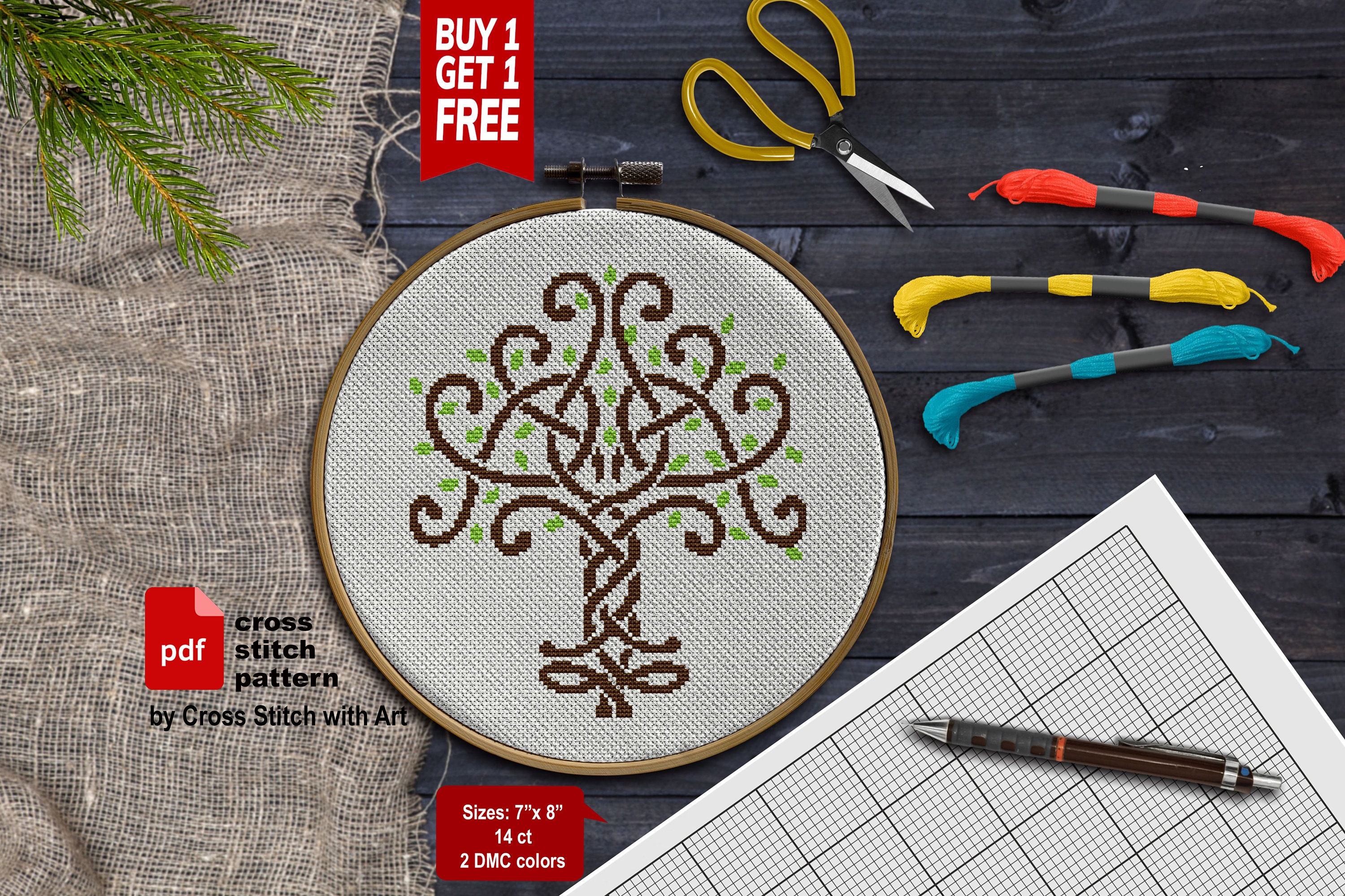 Tree of Life Cross Stitch Pattern. Celtic Cross Stitch | Etsy