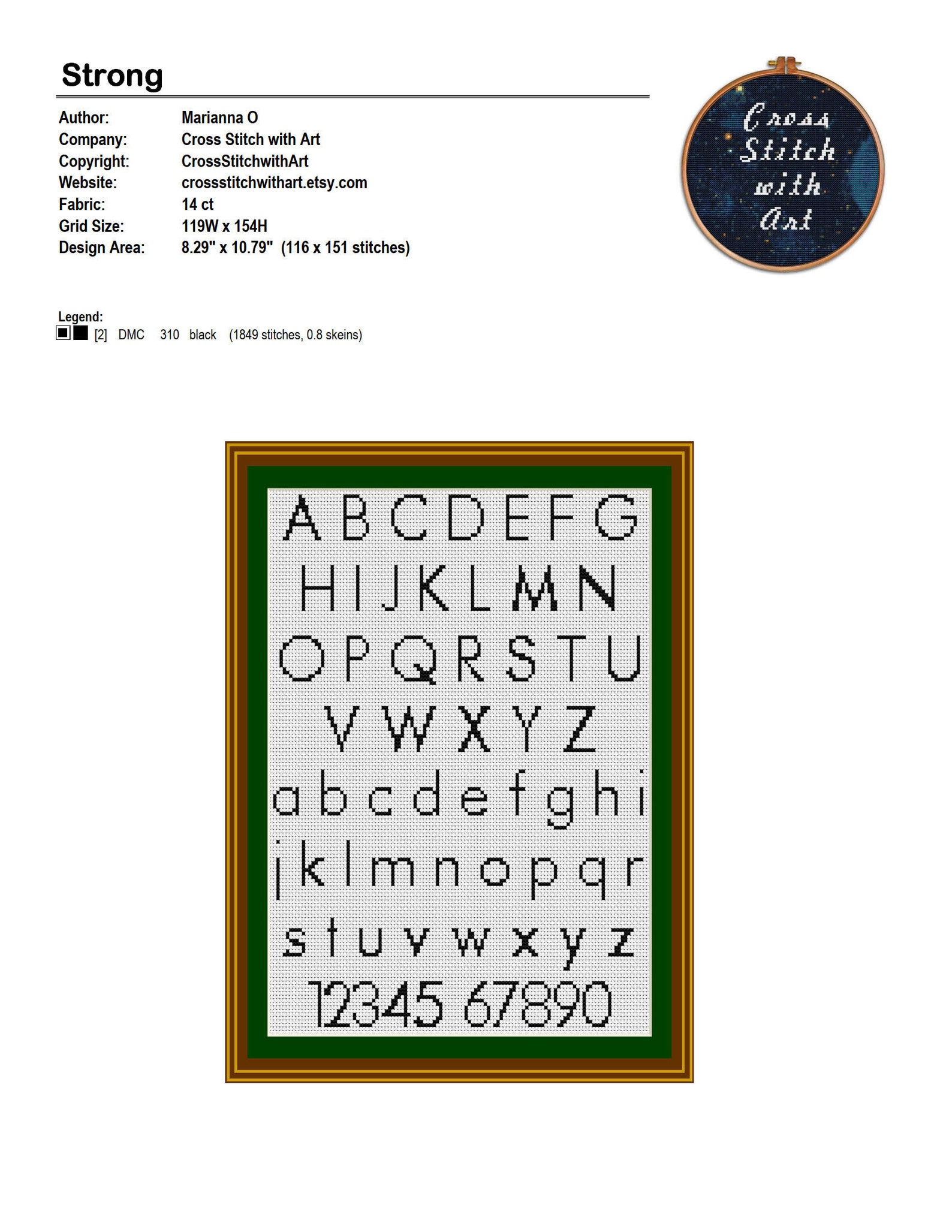 Alphabet Cross Stitch Pattern Small Font Cross Stitch Letters - Etsy