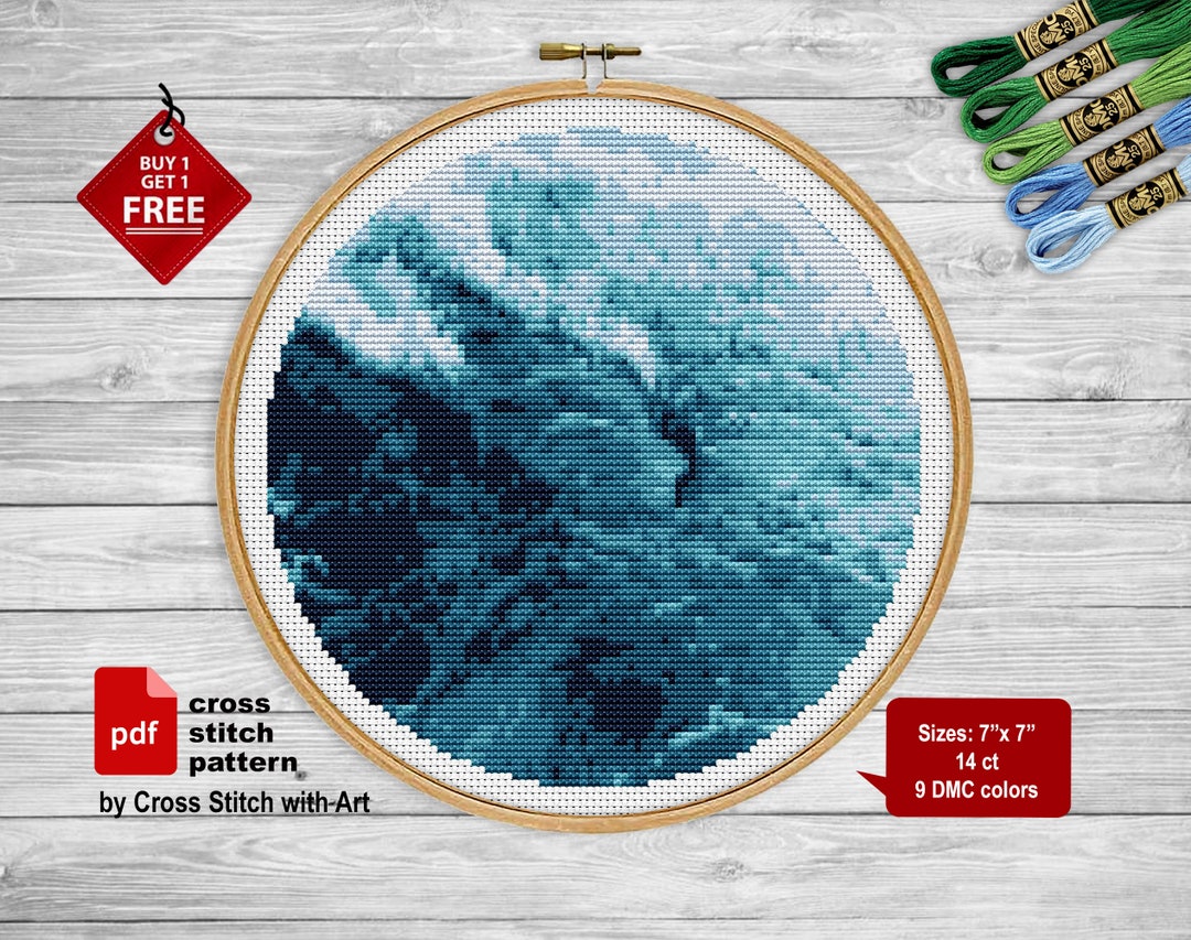 Nature Cross Stitch Pattern. Sea Cross Stitch PDF. Ocean Cross Stitch ...