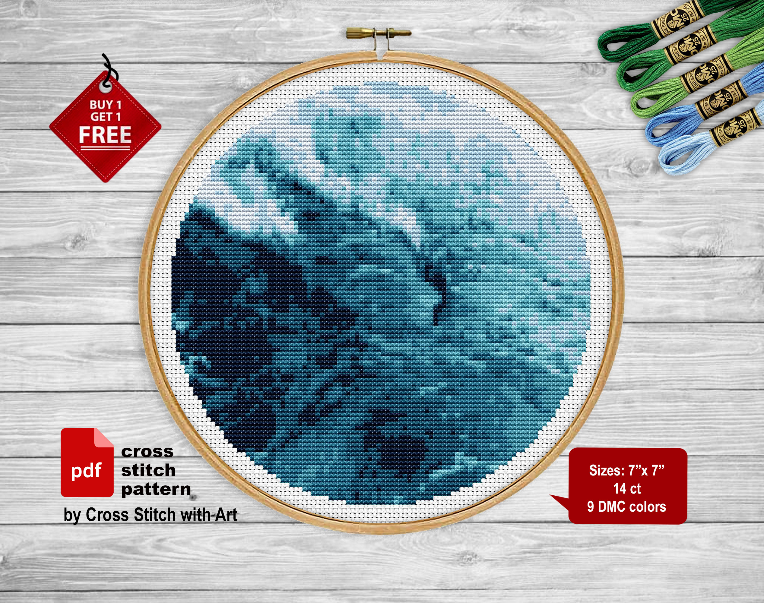Sea Cross Stitch Pattern. Nautical Cross Stitch PDF. Ocean | Etsy