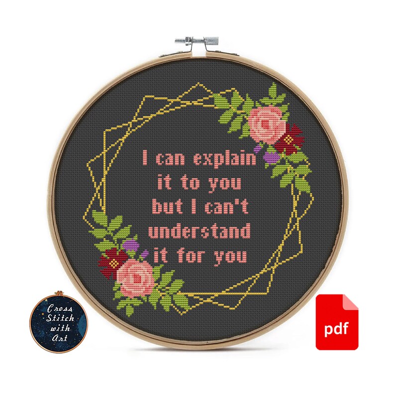 Explain It to You Snarky Cross Stitch Pattern Rude Cross | Etsy