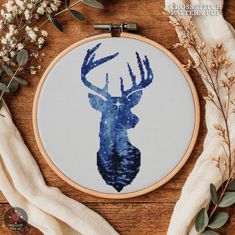 Deer Cross Stitch - Etsy