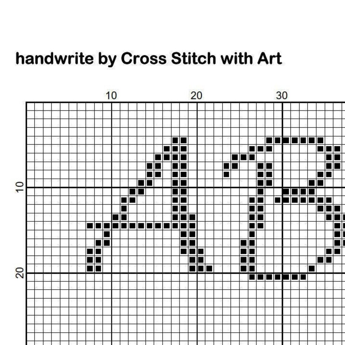 Alphabet Cross Stitch Pattern. Handwrite Letters Cross Stitch - Etsy
