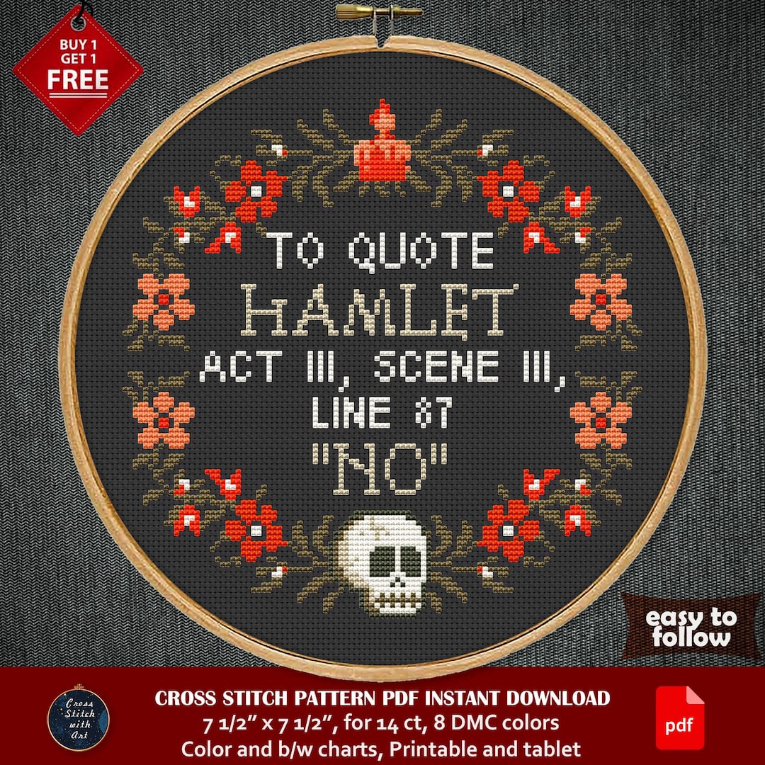 To Quote Hamlet Act 3 Scene 3 Line 87 - No. Funny Cross Stitch Pattern ...