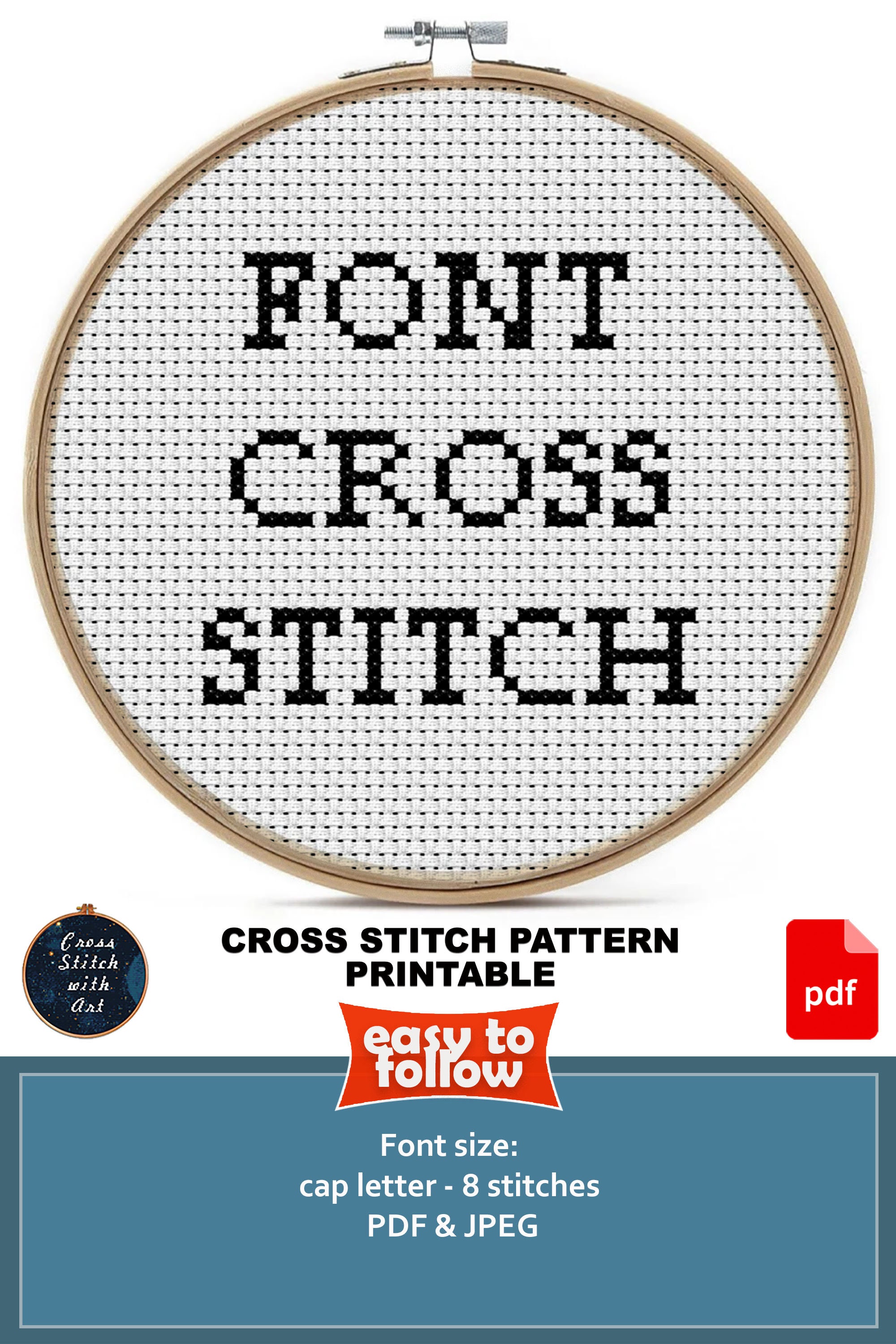 5 Small Font Cross Stitch Pattern. ABC Cross Stitch Sampler. | Etsy