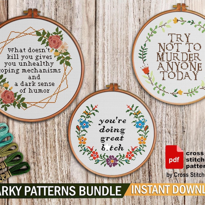 Cross Stitch Kit Funny - Etsy