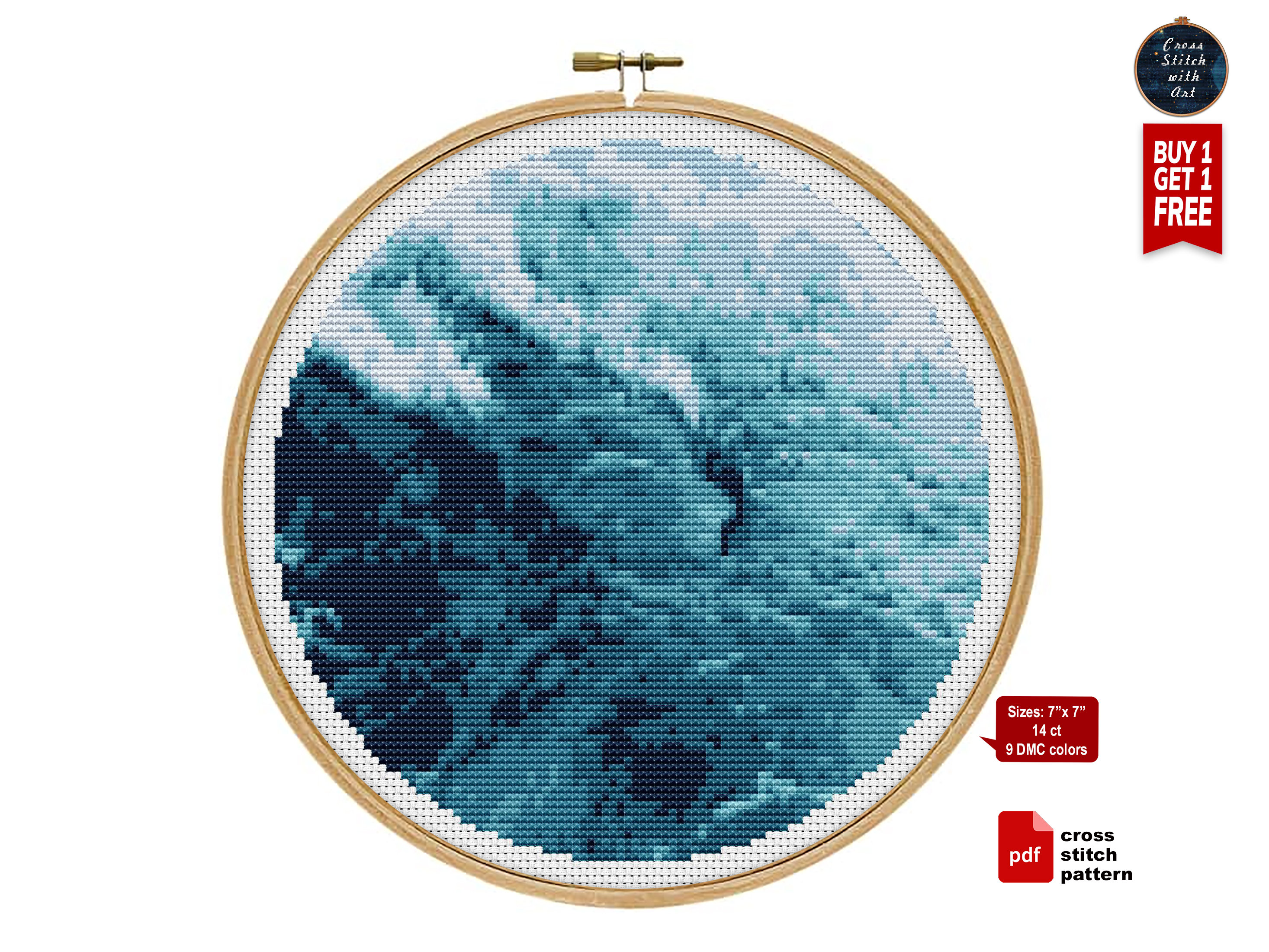 Sea Cross Stitch Pattern. Nautical Cross Stitch PDF. Ocean | Etsy