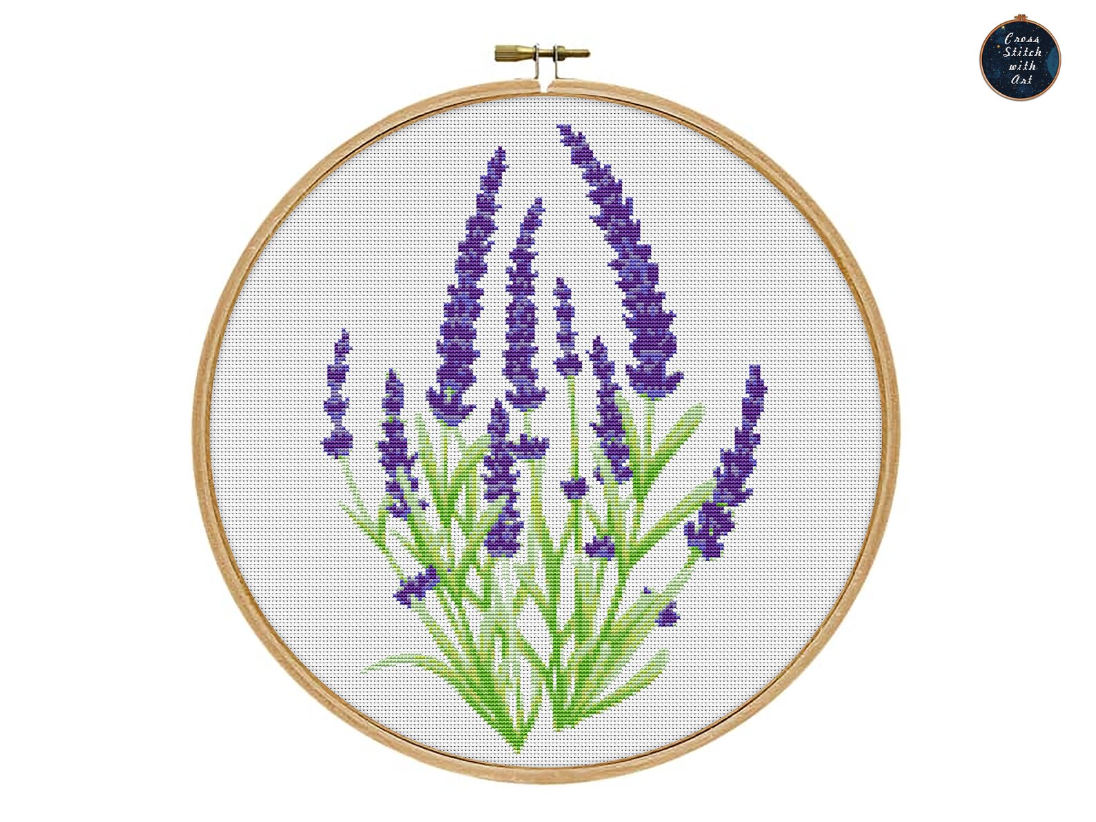 Lavender Cross Stitch Pattern Flower Cross Stitch PDF Flower | Etsy