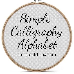 Full Alphabet Cross Stitch Pattern. Calligraphy Font Cross Stitch PDF ...