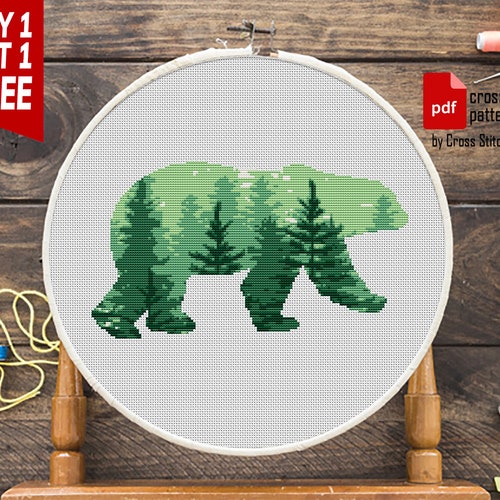 Forest Animals Cross Stitch Pattern PDF Modern Cross Stitch - Etsy