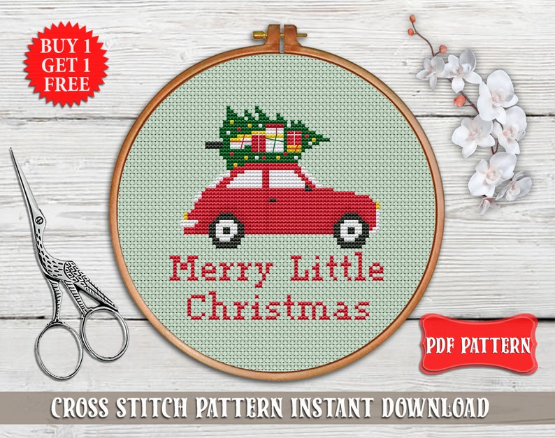 Christmas Cross Stitch Pattern. Xmas Cross Stitch PDF | Etsy
