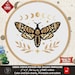 Mystical Moth Cross Stitch Pattern. Deadhead Butterfly Cross - Etsy