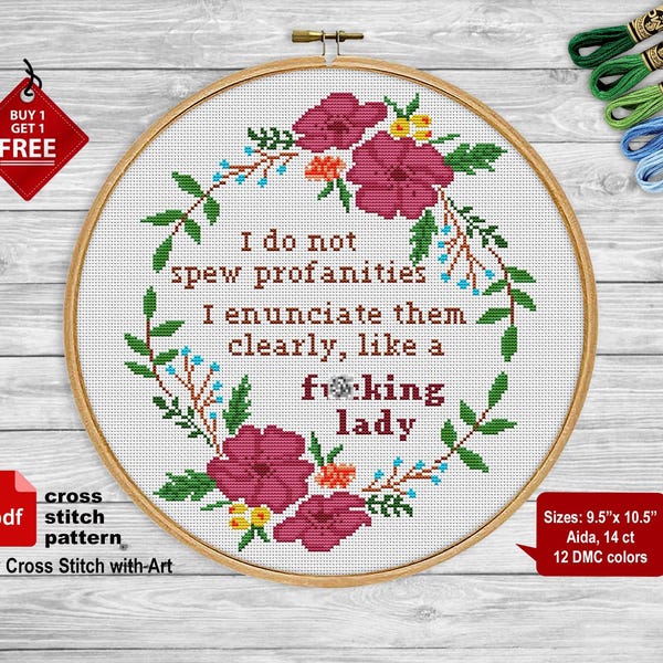 Profanity Embroidery - Etsy