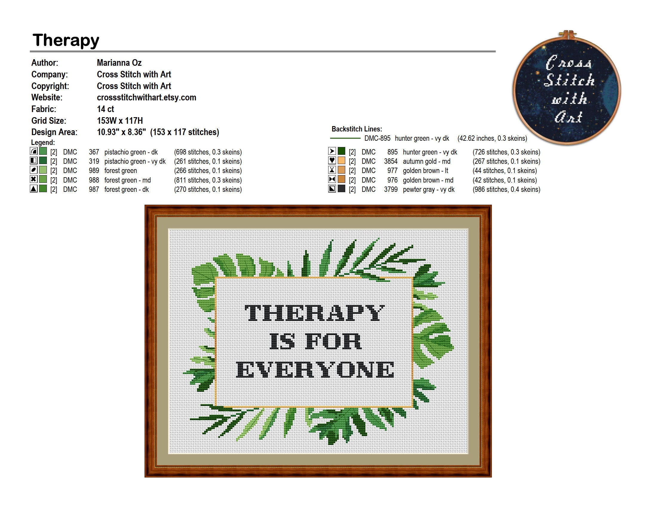 Mental Health Quote Cross Stitch Pattern. Therapy Cross - Etsy