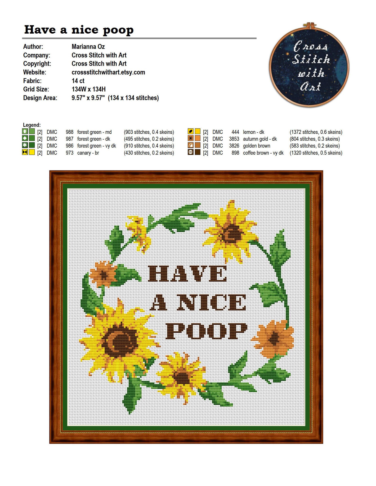 Have a Nice Poop Cross Stitch Pattern. Snarky Cross Stitch - Etsy