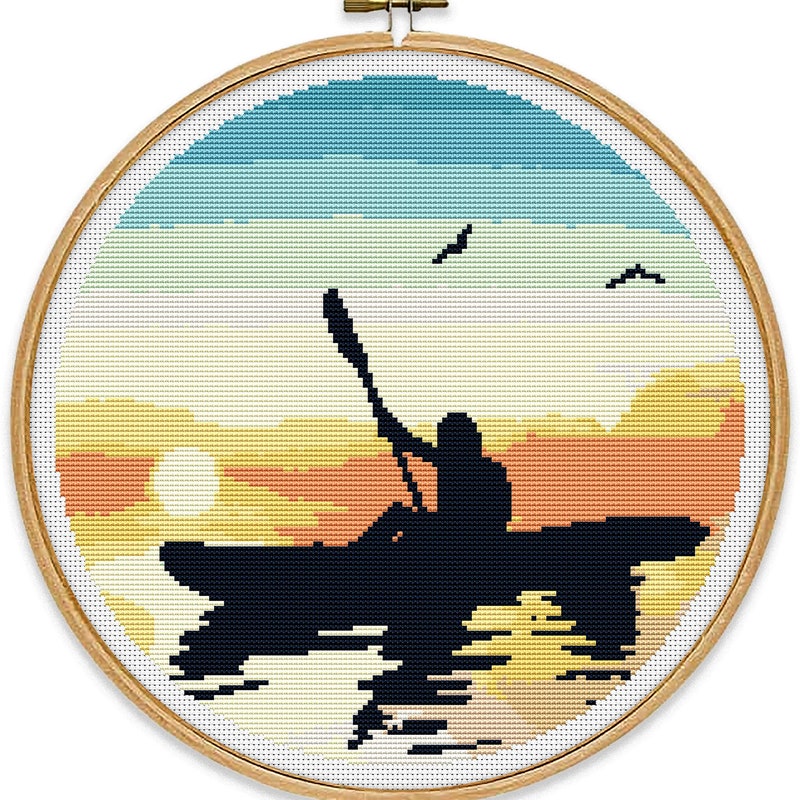 Modern Sunset Cross Stitch - Etsy UK