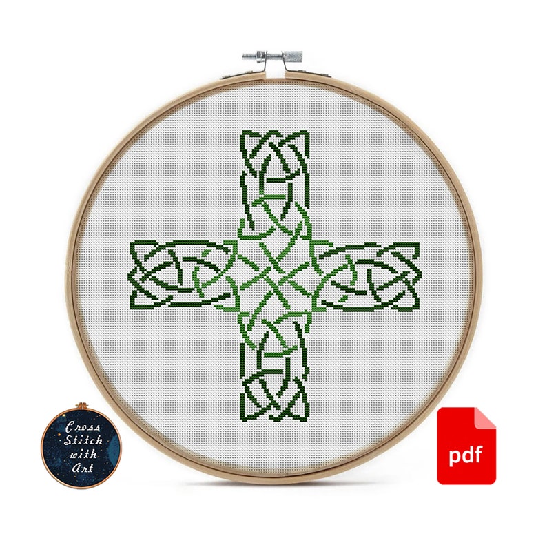 Celtic Cross Stitch Pattern. Celtic Knot Cross Stitch Ornament - Etsy