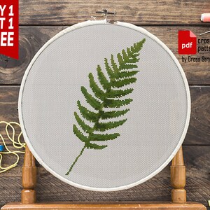 Fern Cross Stitch Pattern. Plant Cross Stitch PDF. Homely Plant ...