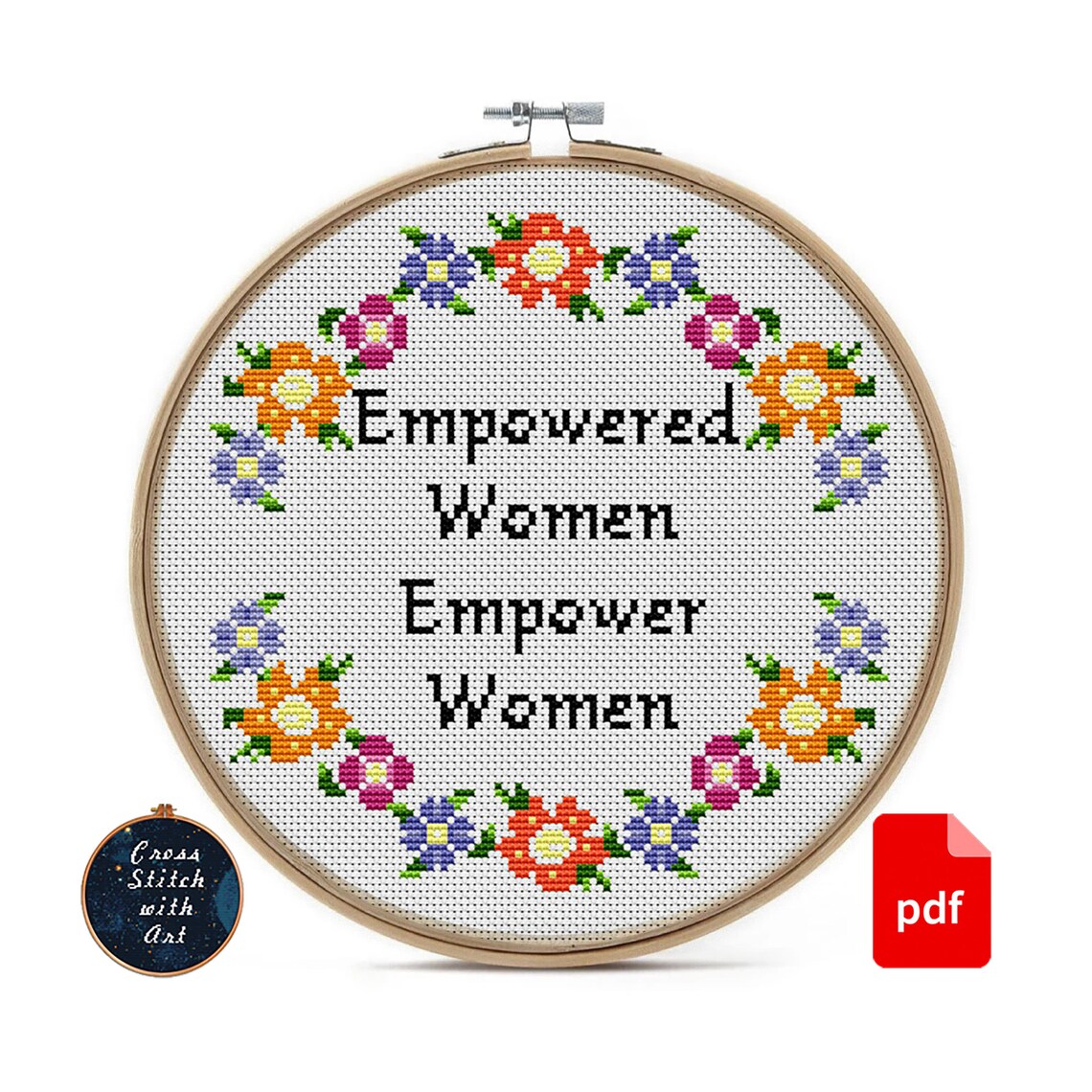 Empowered Women Cross Stitch Pattern. Feminist Cross Stitch - Etsy