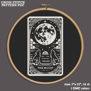 Mystical Tarot Cards Cross Stitch Pattern Bundle – 4 Gothic Embroidery ...